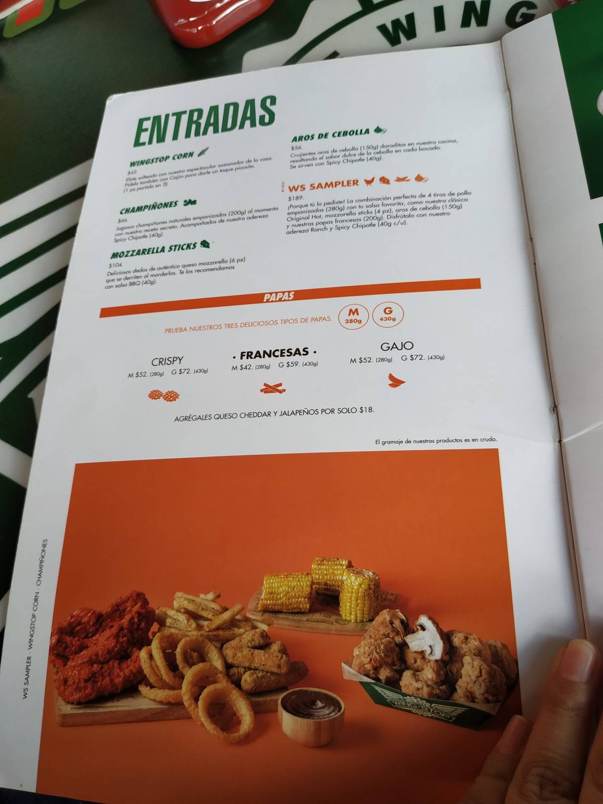 Carta de comida rápida Wingstop Coapa, Ciudad de México