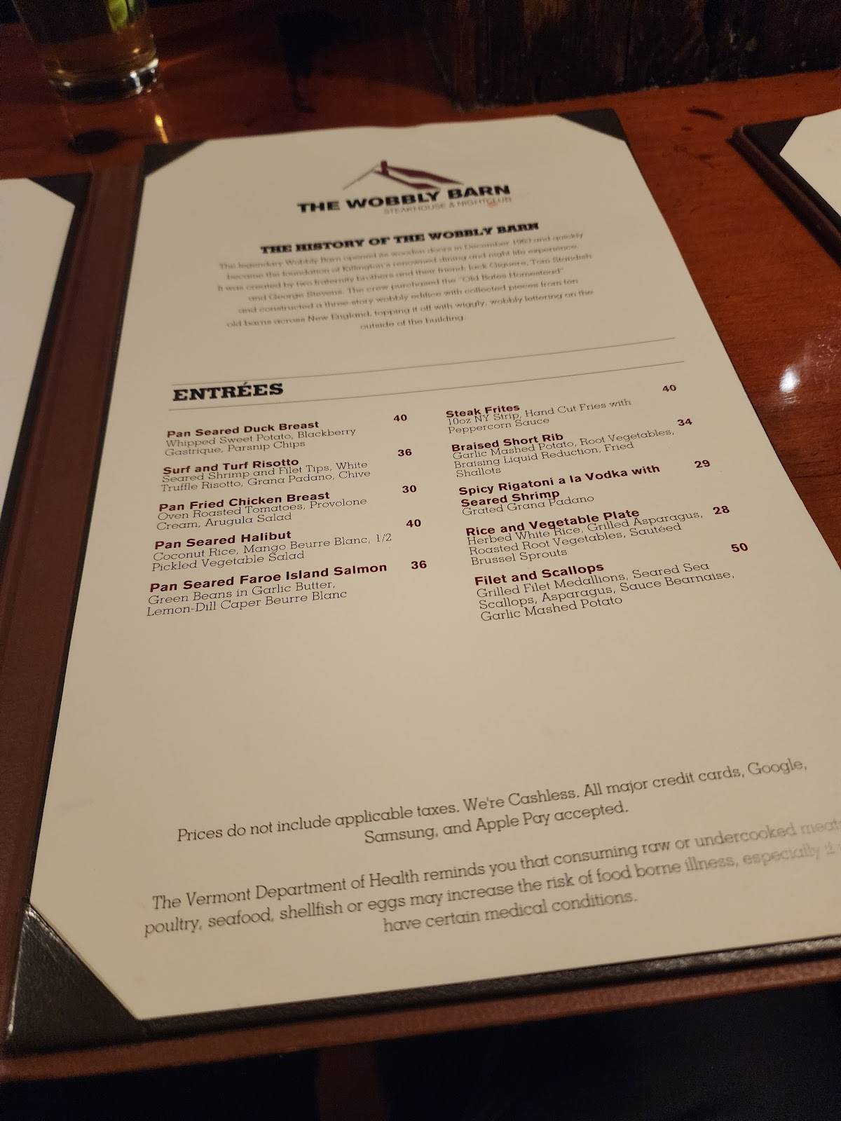 Carta de Wobbly Barn, Killington