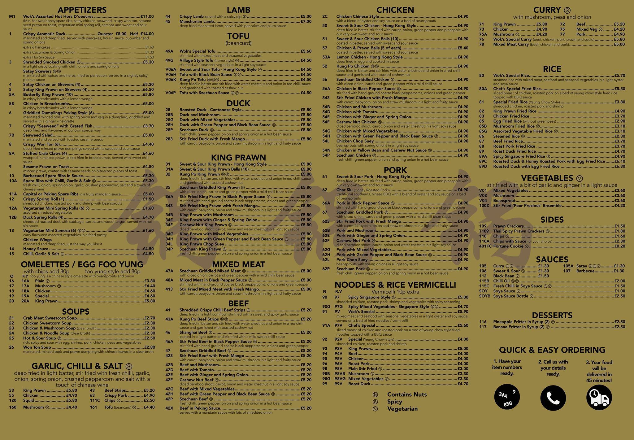 Menu at Wok U Like fast food, Hoddesdon, Pindar Road