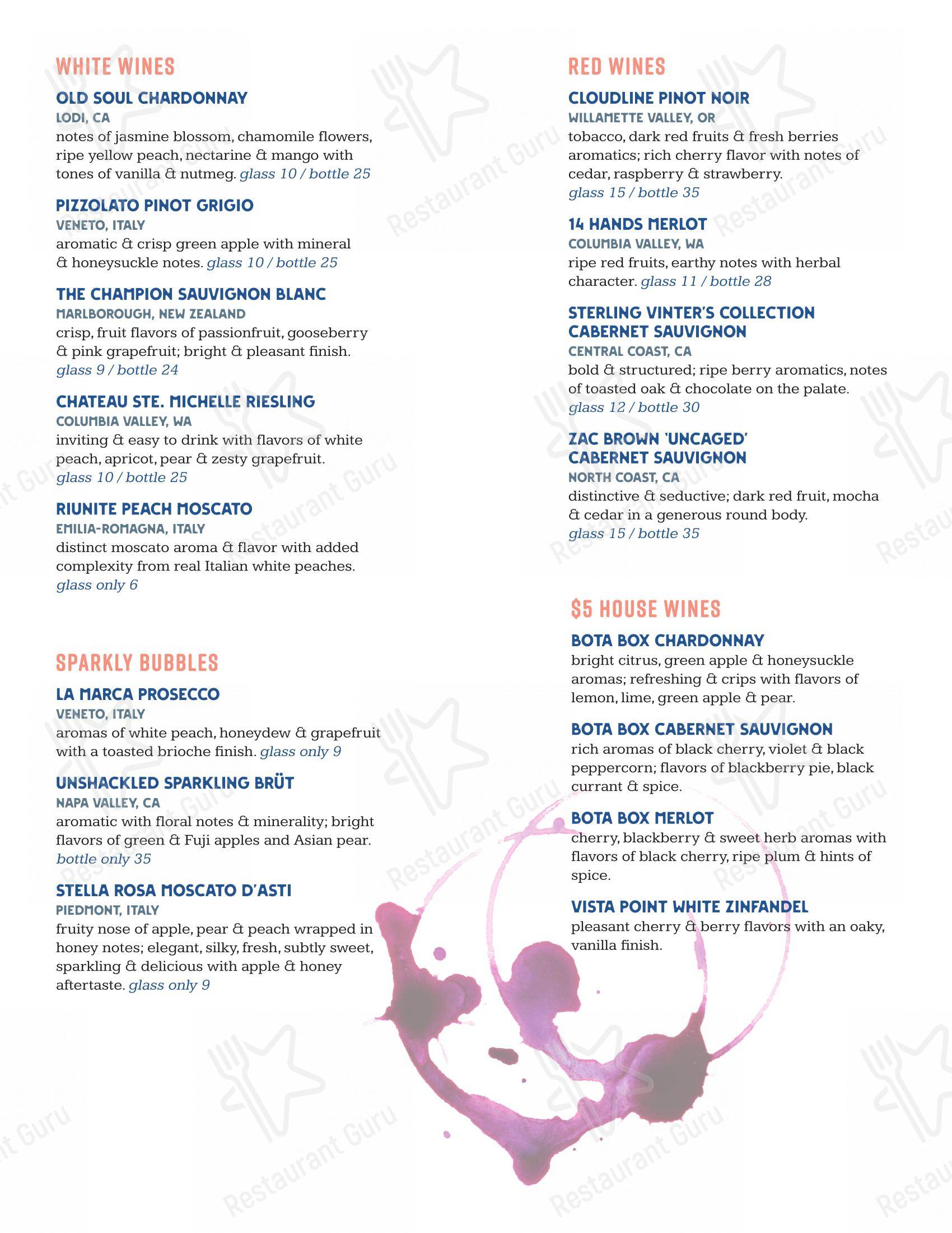 Menu at Wolf Bay Restaurant at Foley, Foley, Miflin Rd