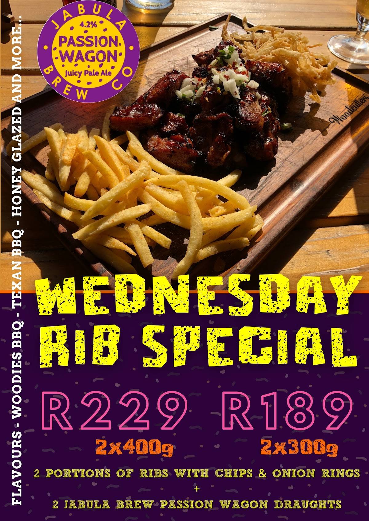 Menu at Woodcutters Restaurant, Durban