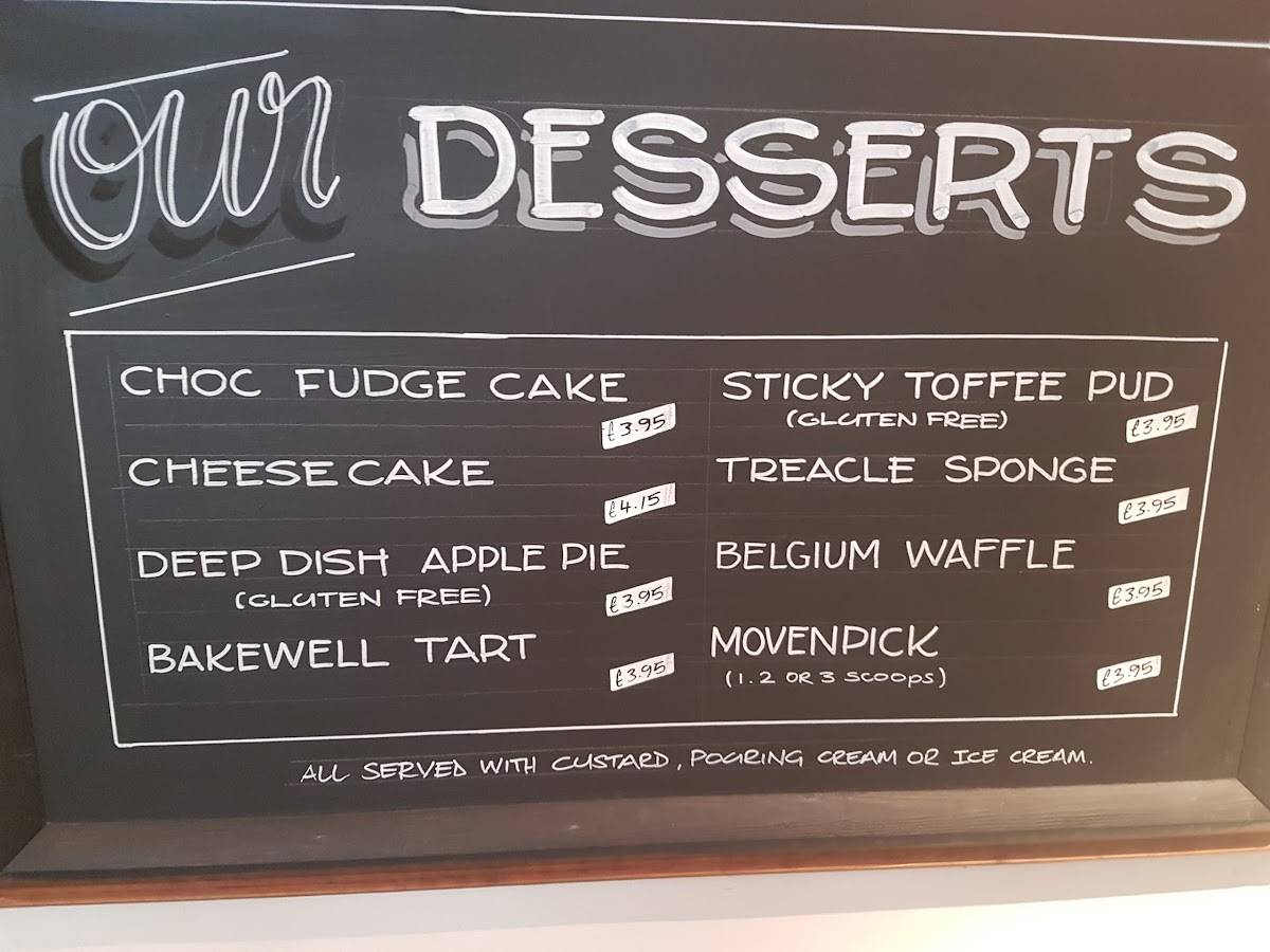 Menu at The Woodside pub & bar, Chesterfield