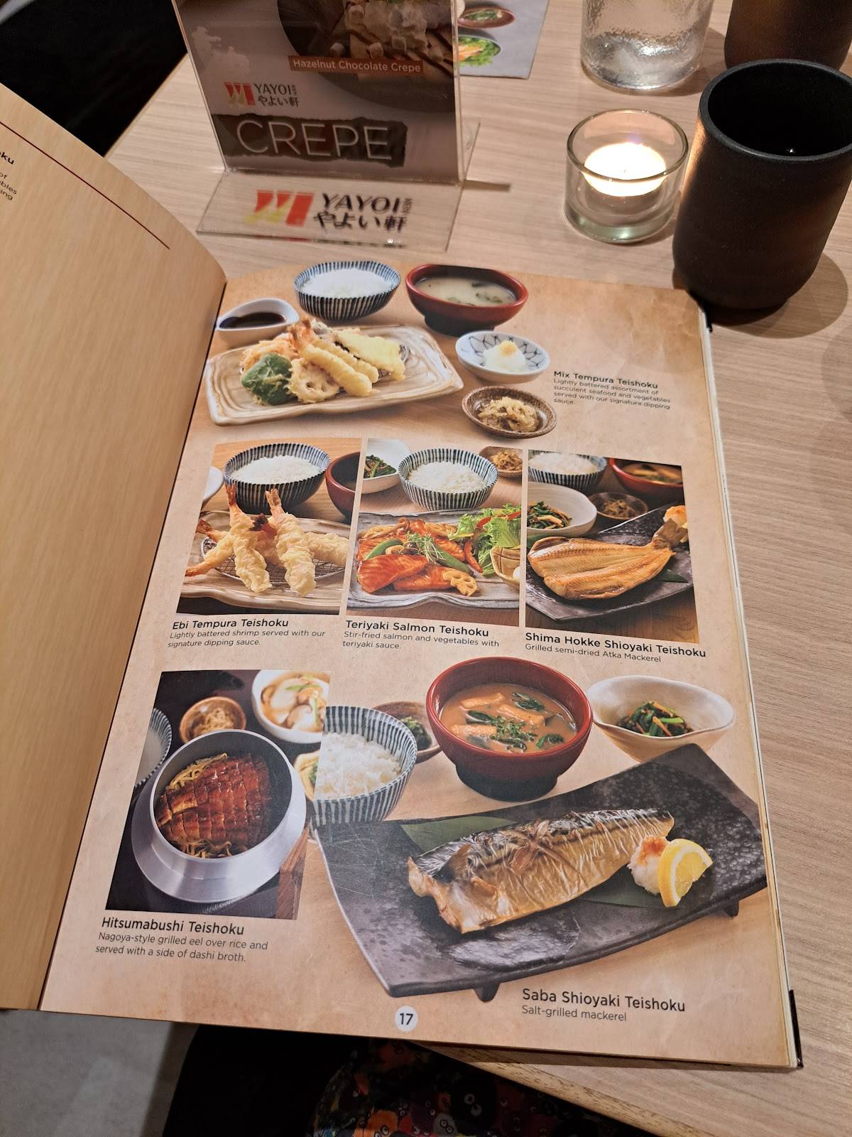 Menu at YAYOI One Bonifacio BGC restaurant, Taguig