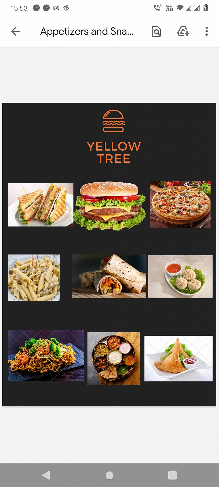 Menu at Yellow tree cafe, Dehradun