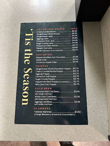 Menu at Yellowhammer Coffee, Mobile, Moffett Rd
