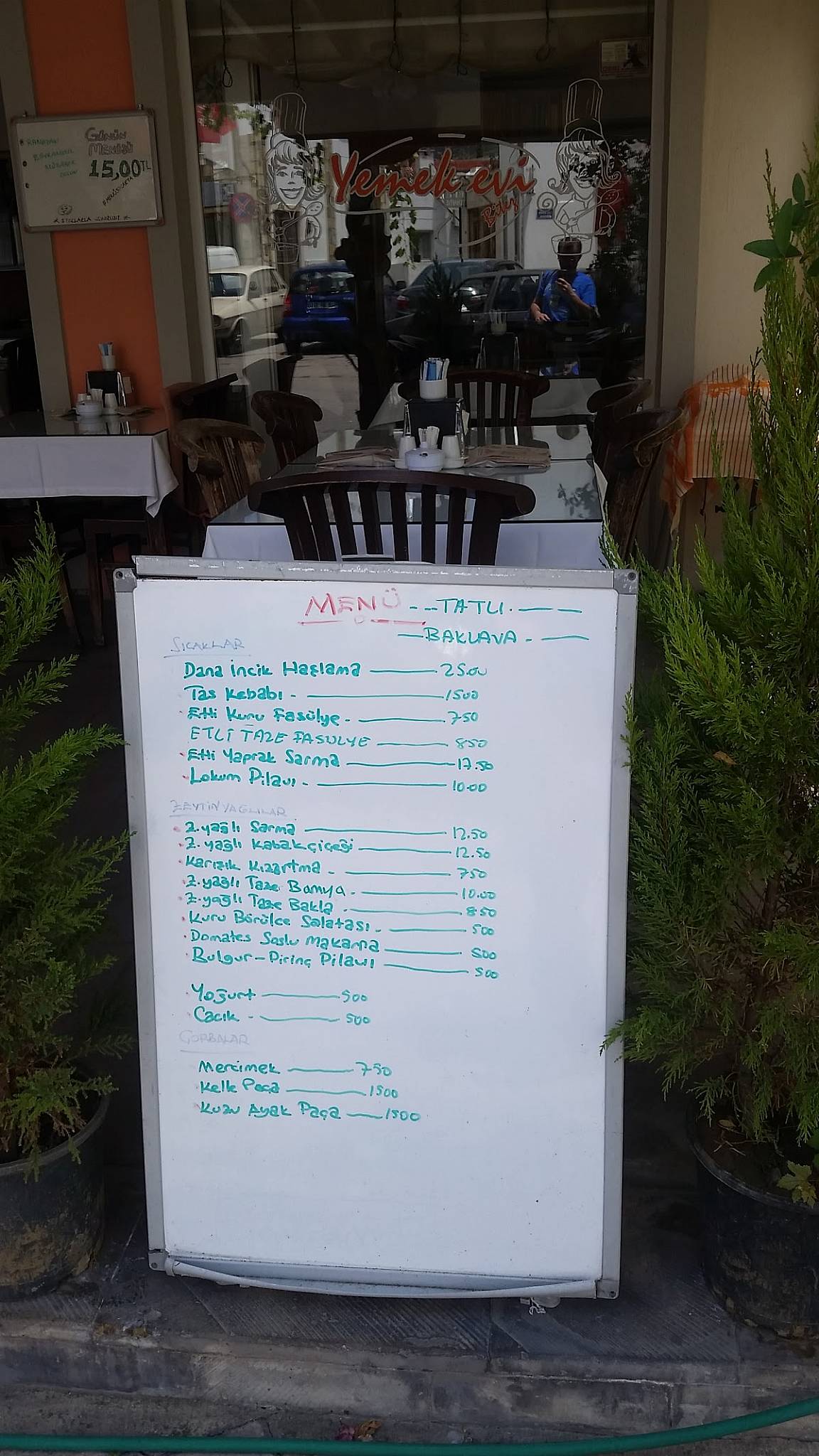 Menu at Yemek Evi / Bitez, Bodrum, Cumhuriyet Cd. No:55