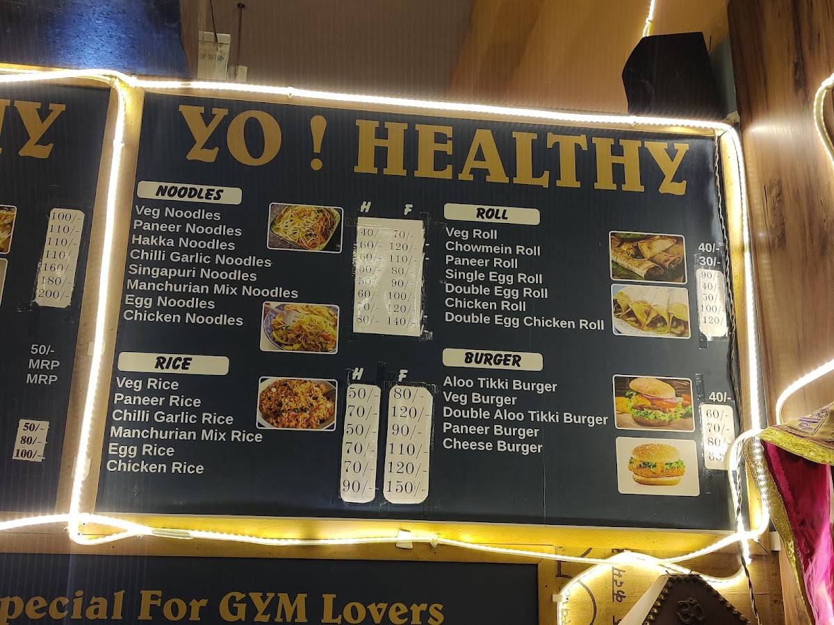 Menu at Yo ! HEALTHY, Gurugram