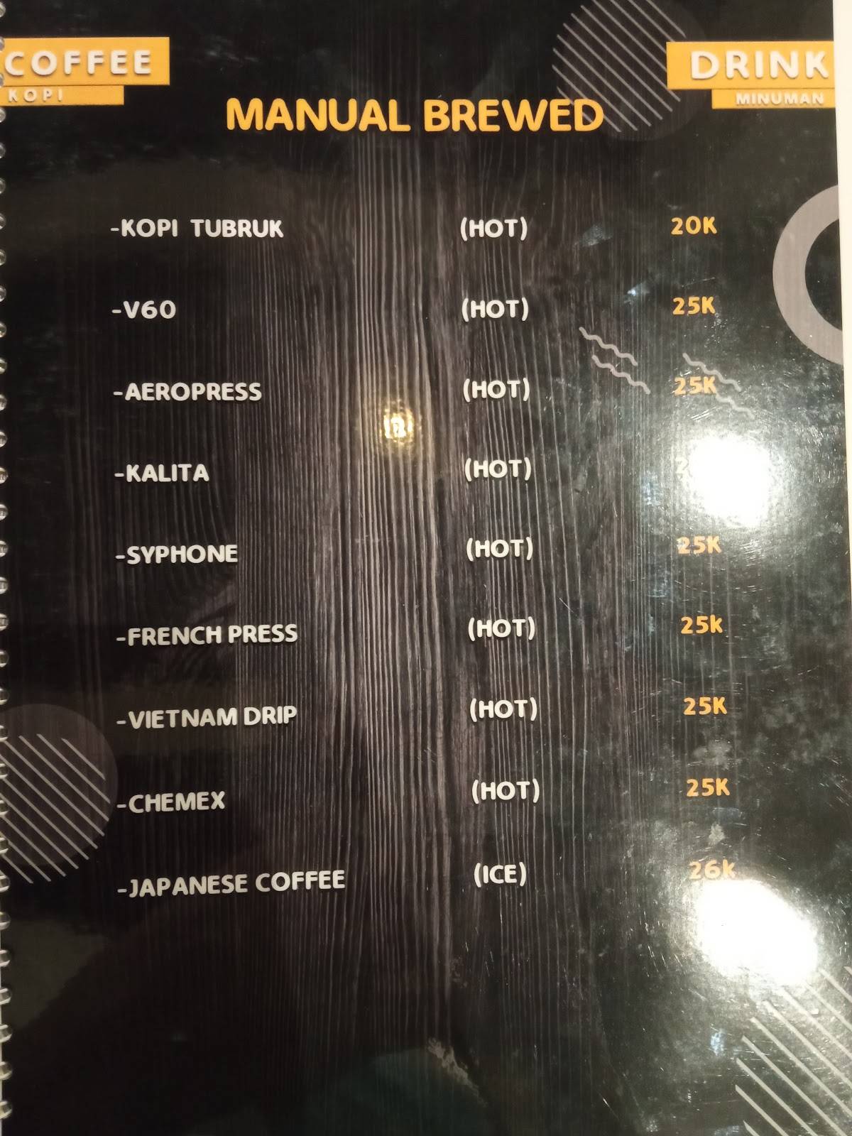 Menu at ZAMA HOUSE cafe, Bogor