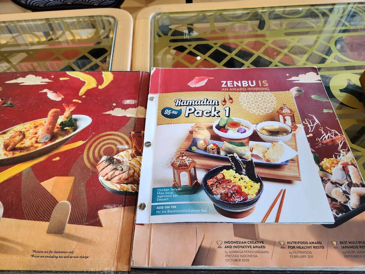 Carta del restaurante ZENBU - ÆON Mall Deltamas, Bekasi
