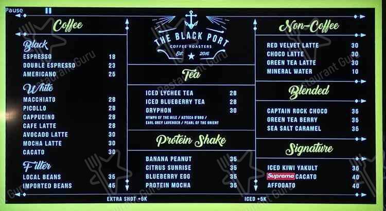 Menu at blackport coffee BM cafe, North Jakarta, Bay Walk Mall Jl ...
