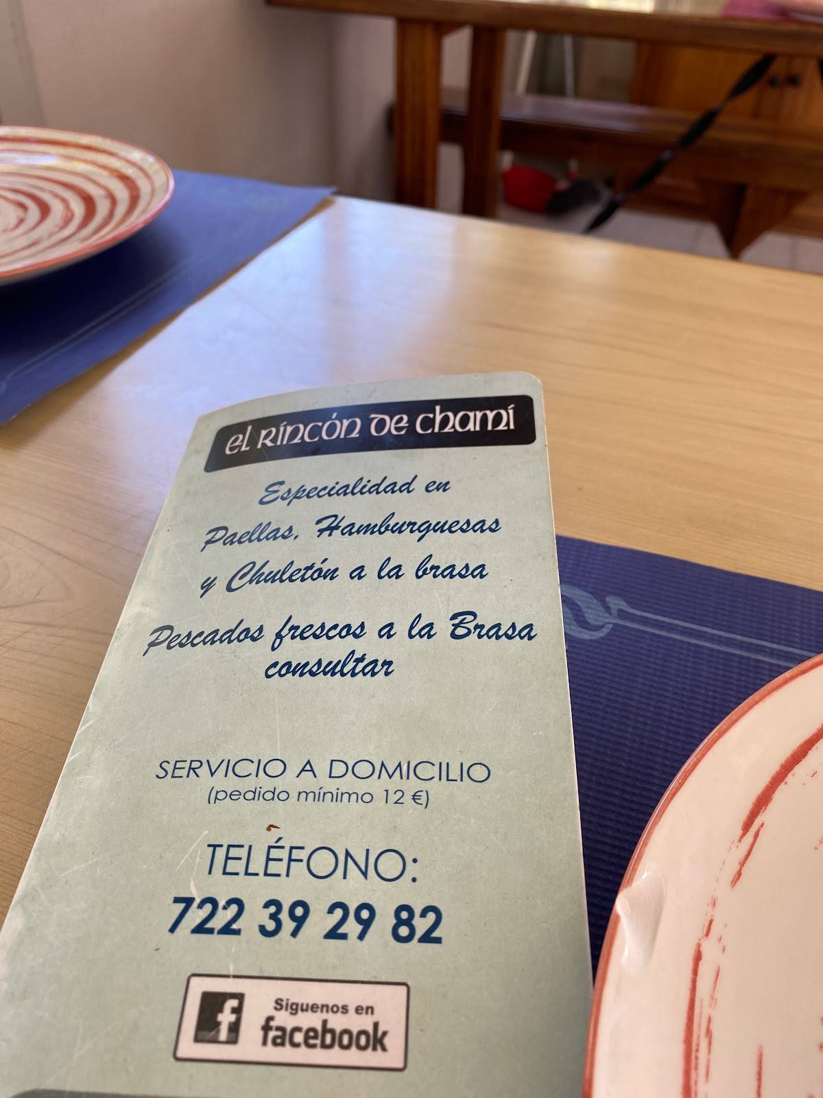 Menu at El Rincón de Chami restaurant, Mioño