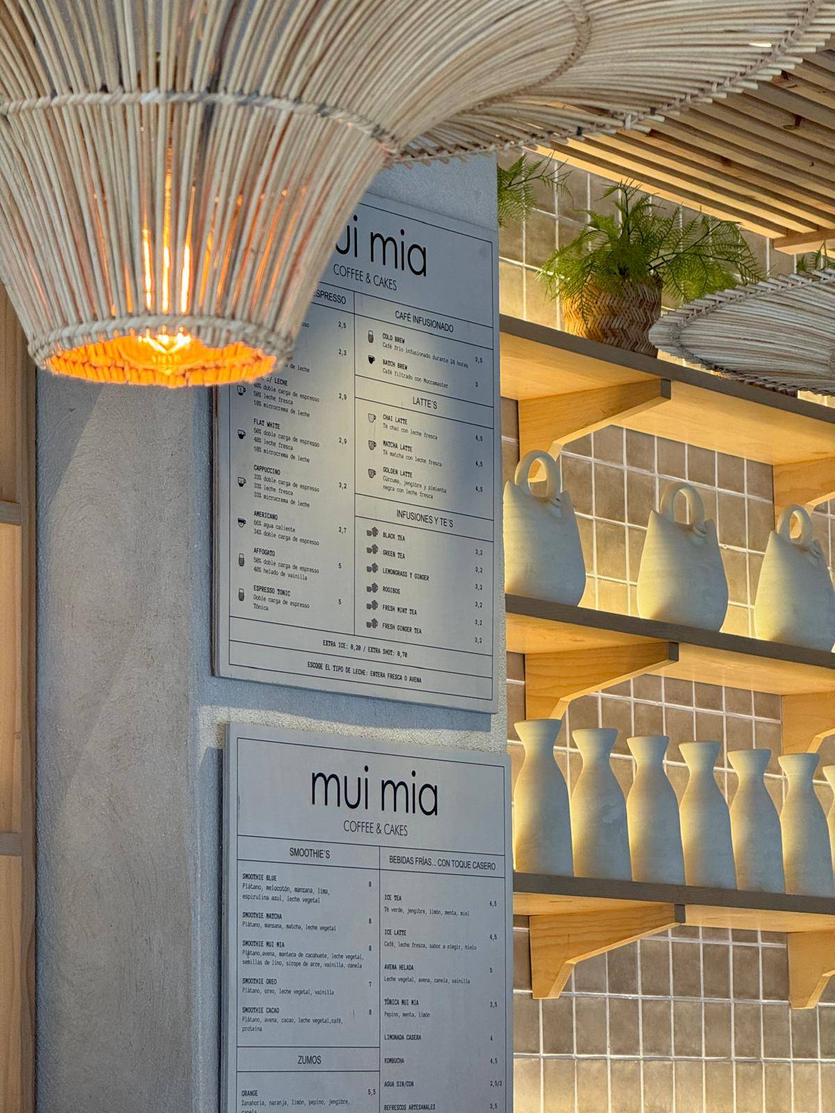 Carta de mui mía café, Ibiza