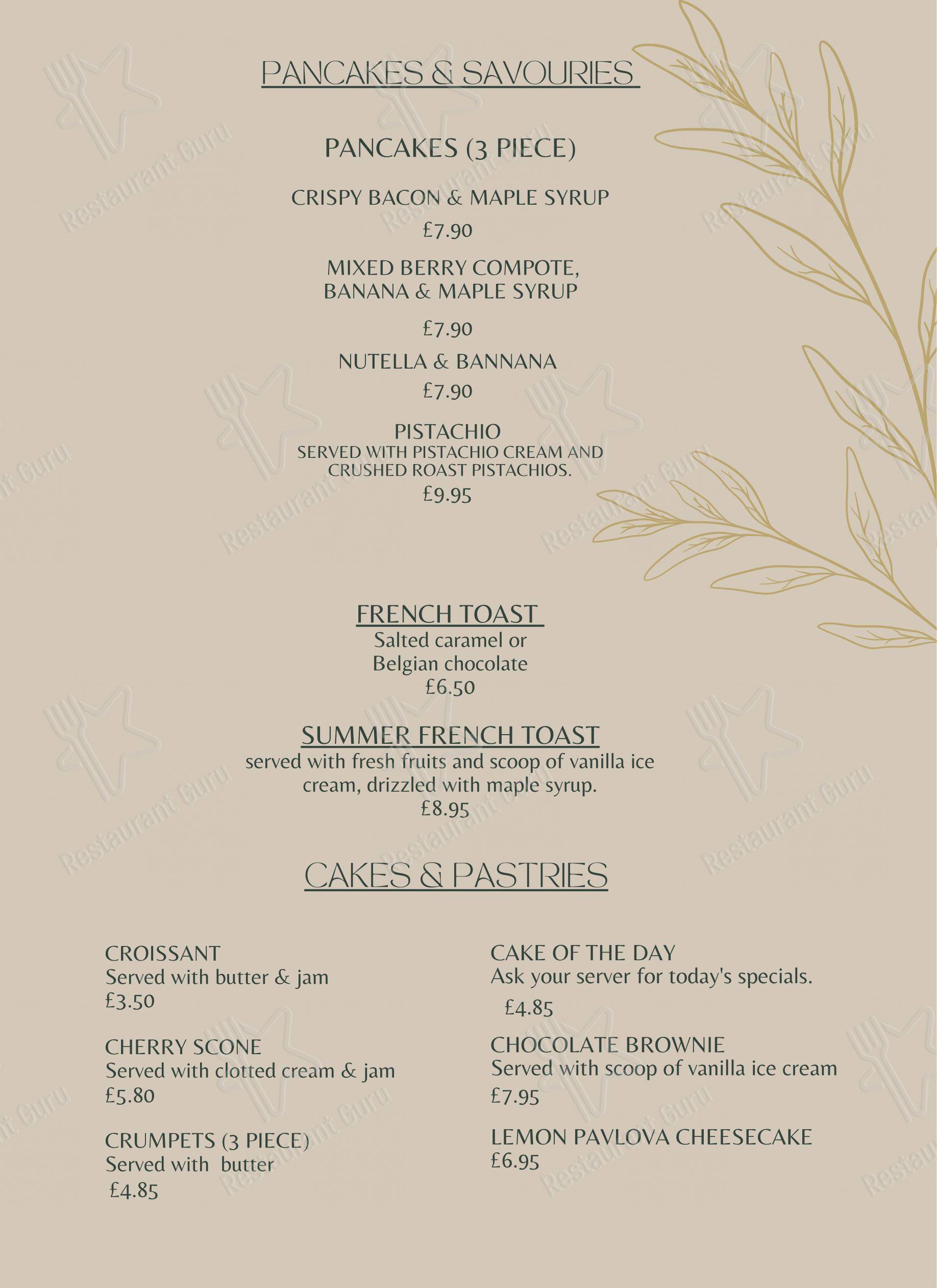 Menu at Capri @ The Vine restaurant, Wakefield