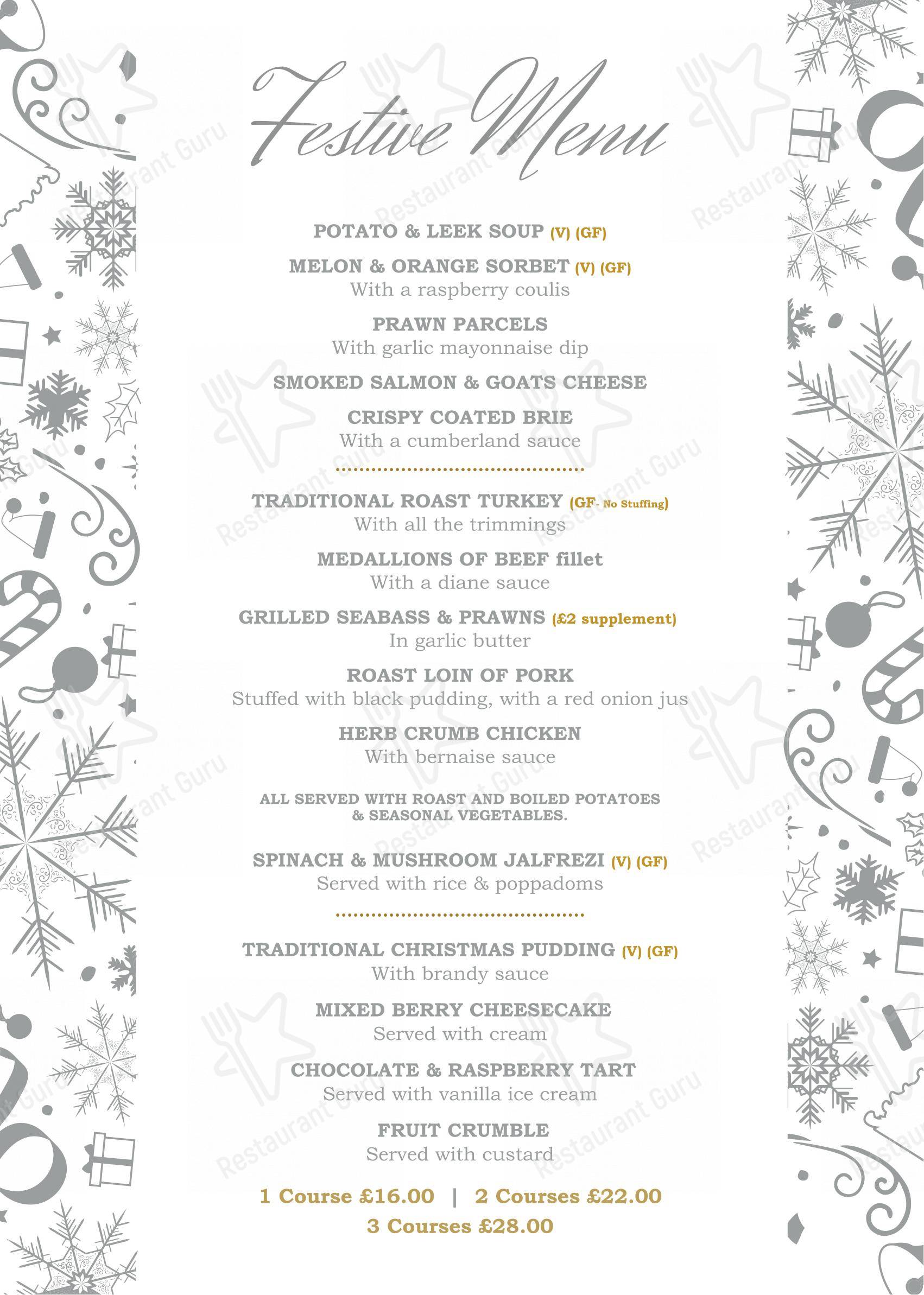 Menu at Claremont Inn pub & bar, Polmont