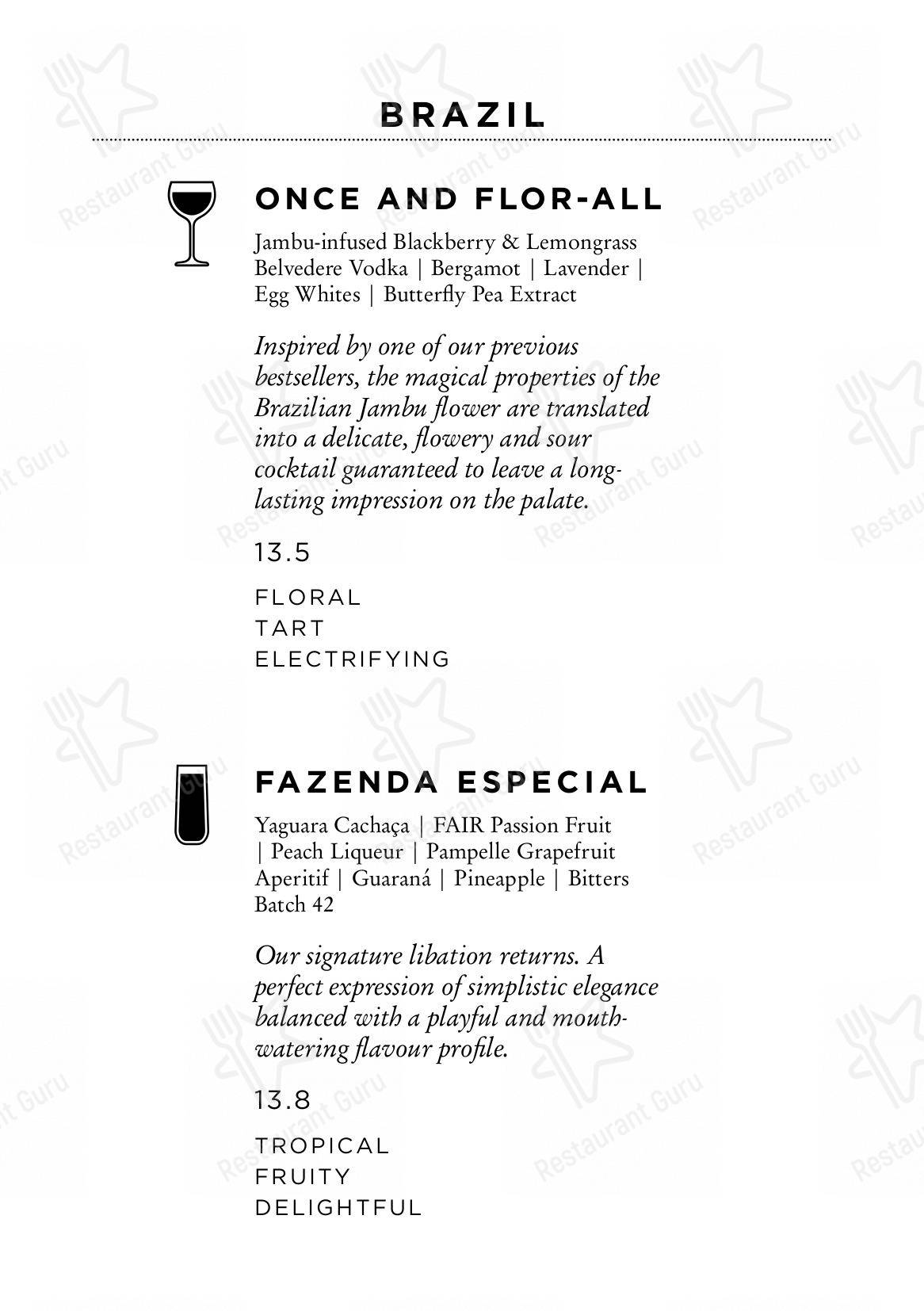 Menu at Fazenda Rodizio Bar & Grill Manchester, Manchester