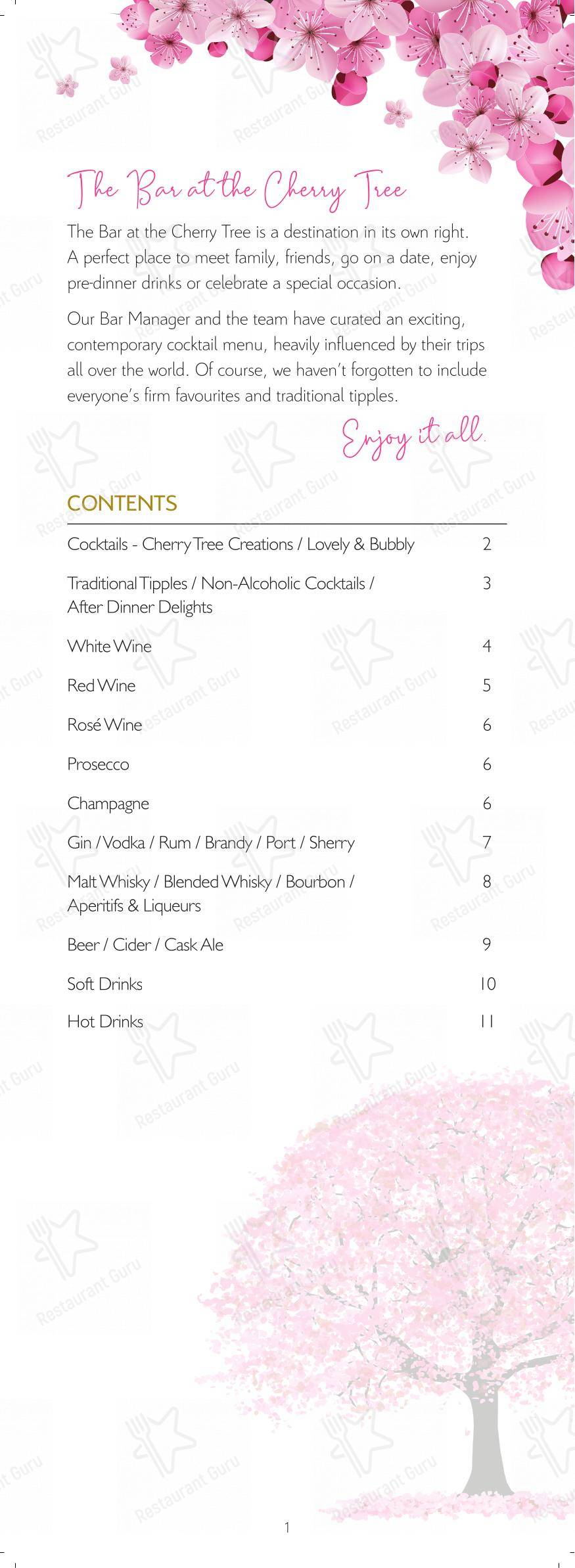 Menu at The Cherry Tree pub & bar, Blackrod