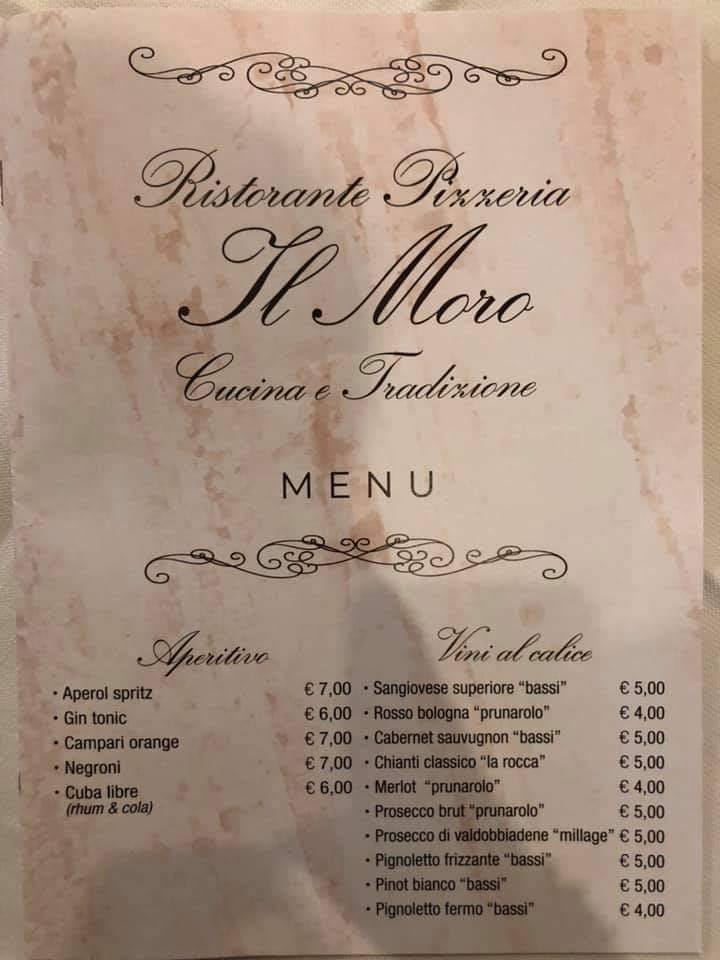 Menu da Ristorante "Il Moro", Bologna