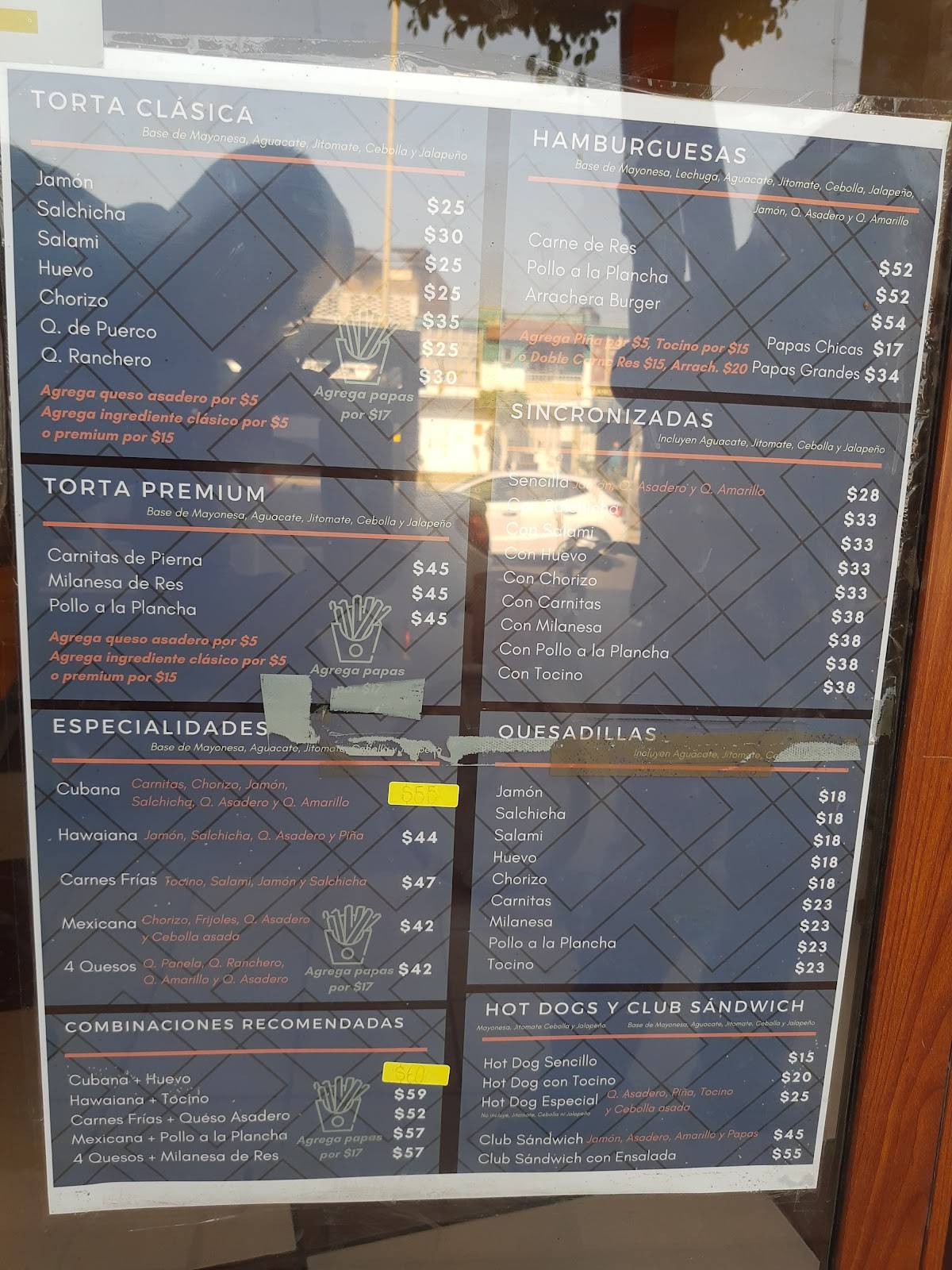 Menu at tortaXpress Sopeña restaurant, Silao
