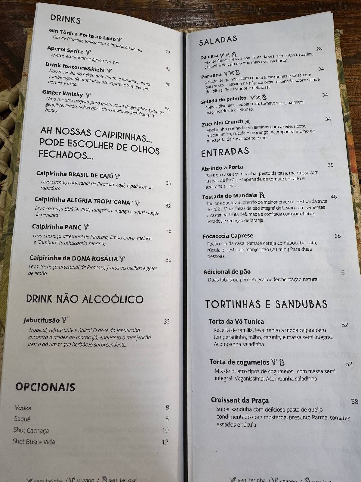 Menu em Porta Ao Lado restaurante, Piracaia