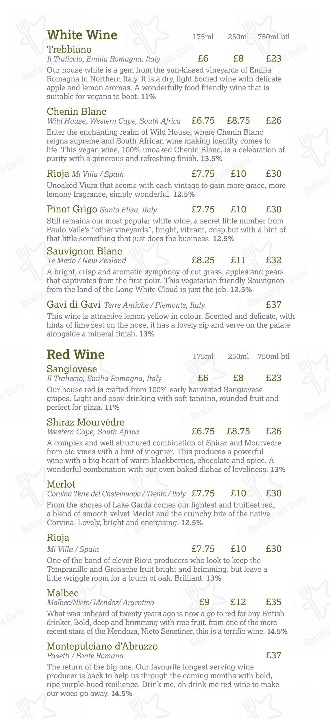 Menu at Croma Prestwich restaurant, Manchester, 30 Longfield Centre