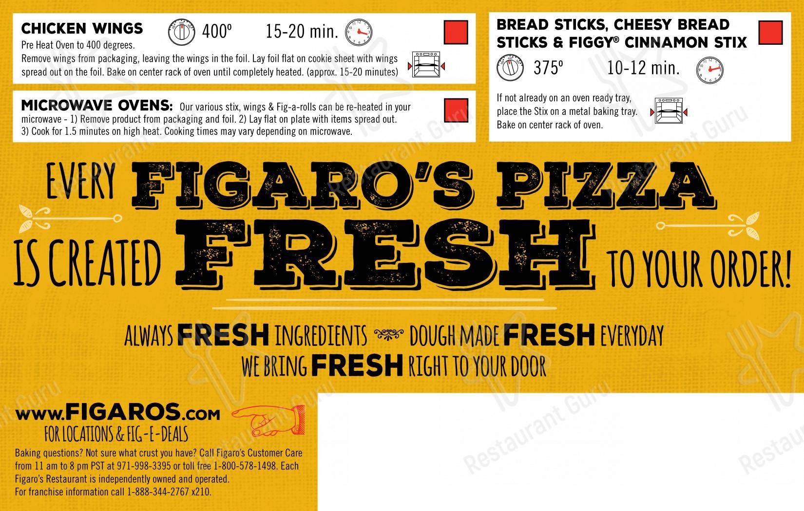 Menu at Figaro's Pizza pizzeria, Rochester, Old Hwy 99 SW Suite 1