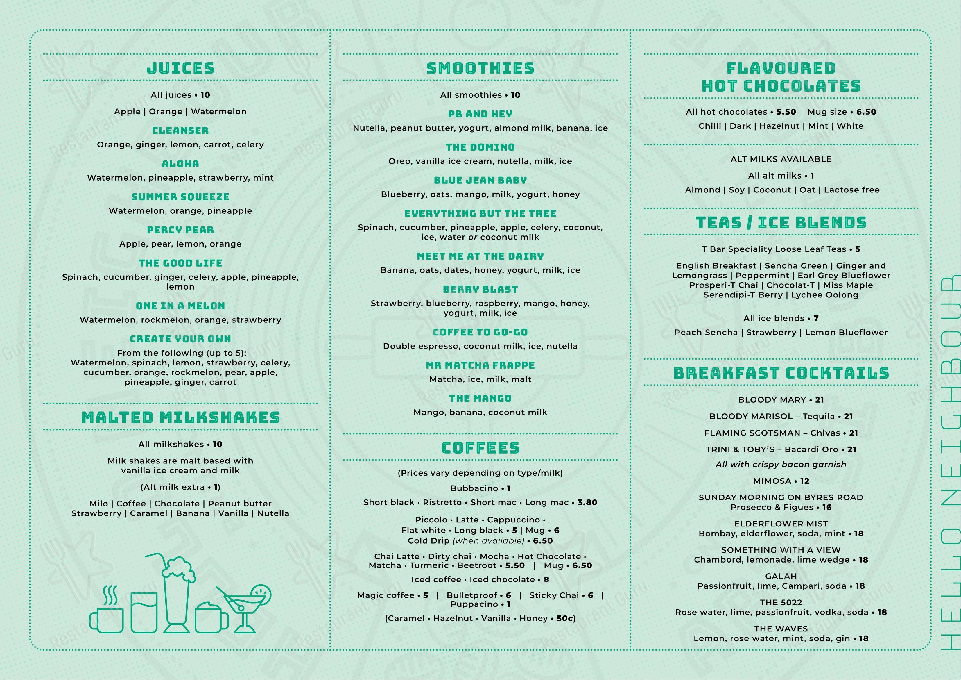 Menu at Hello Neighbour Artusi By Night restaurant, Hyde Park