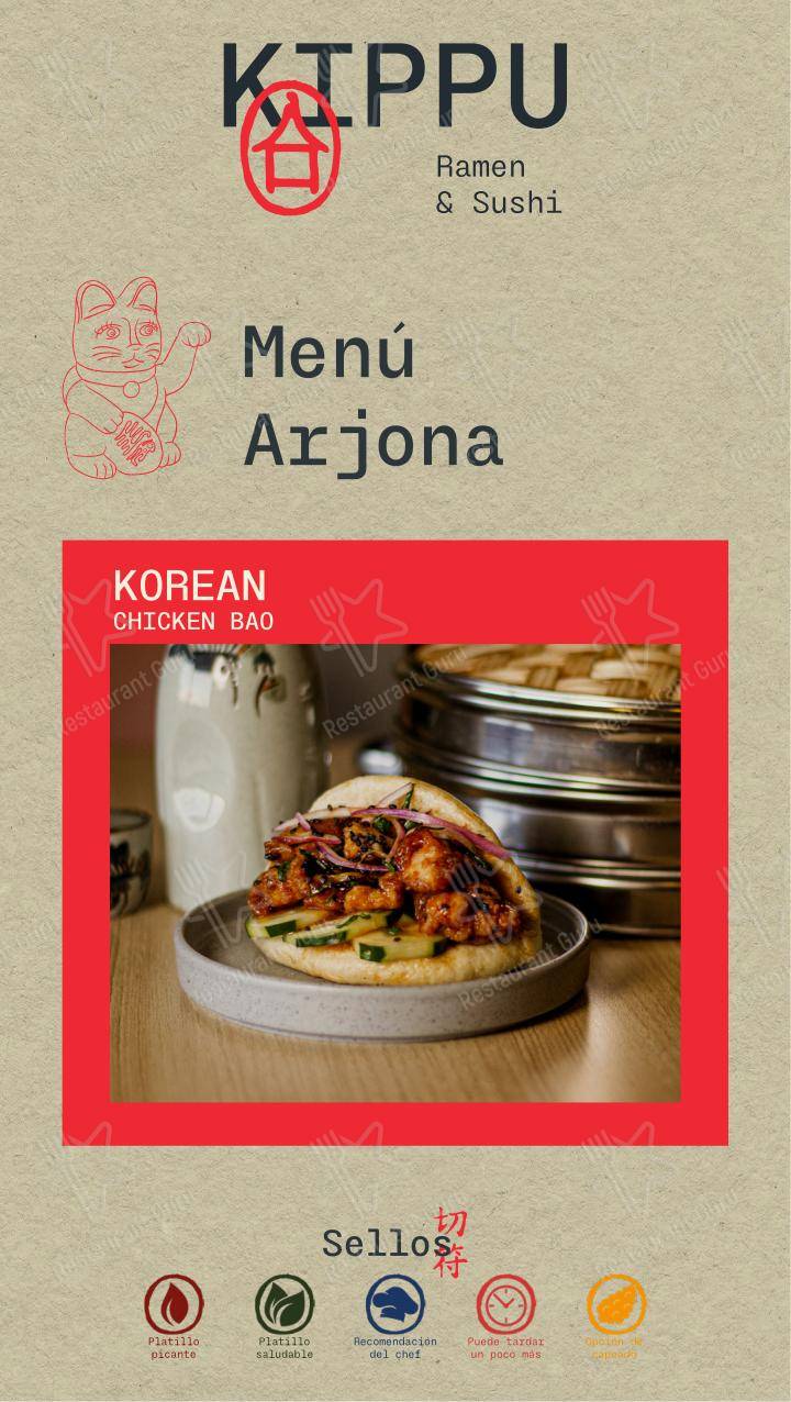 Carta del restaurante Kippu Ramen y Sushi, Culiacán Rosales