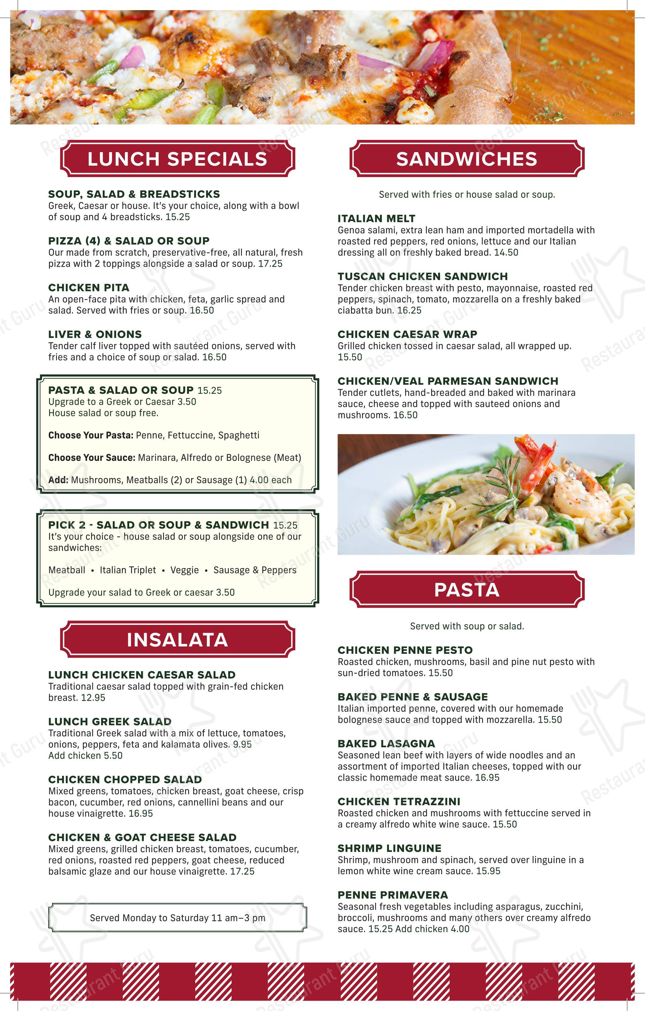 Menu at The Barrel Restaurant, Fort Erie, 224 Garrison Rd