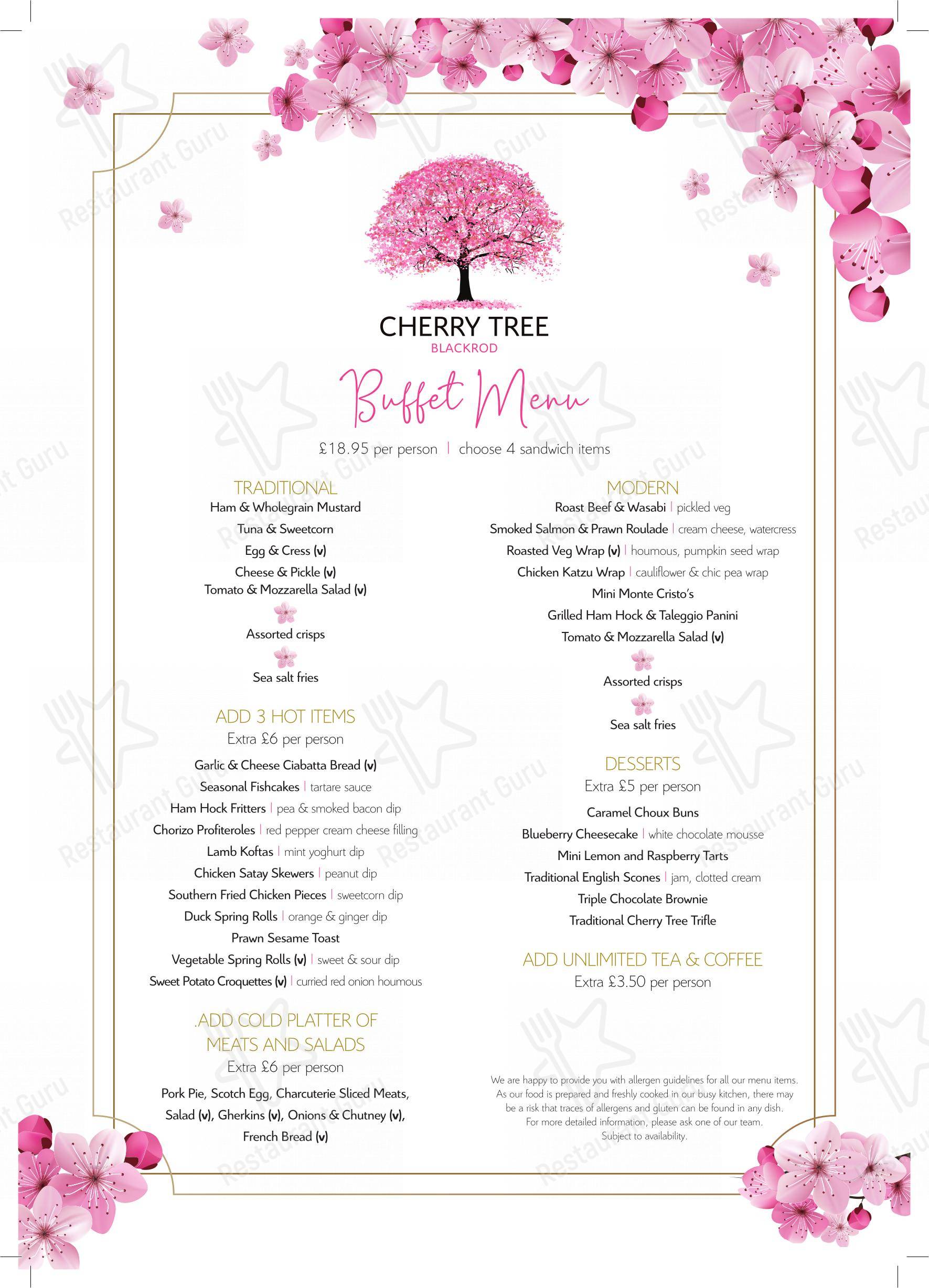 Menu at The Cherry Tree pub & bar, Blackrod