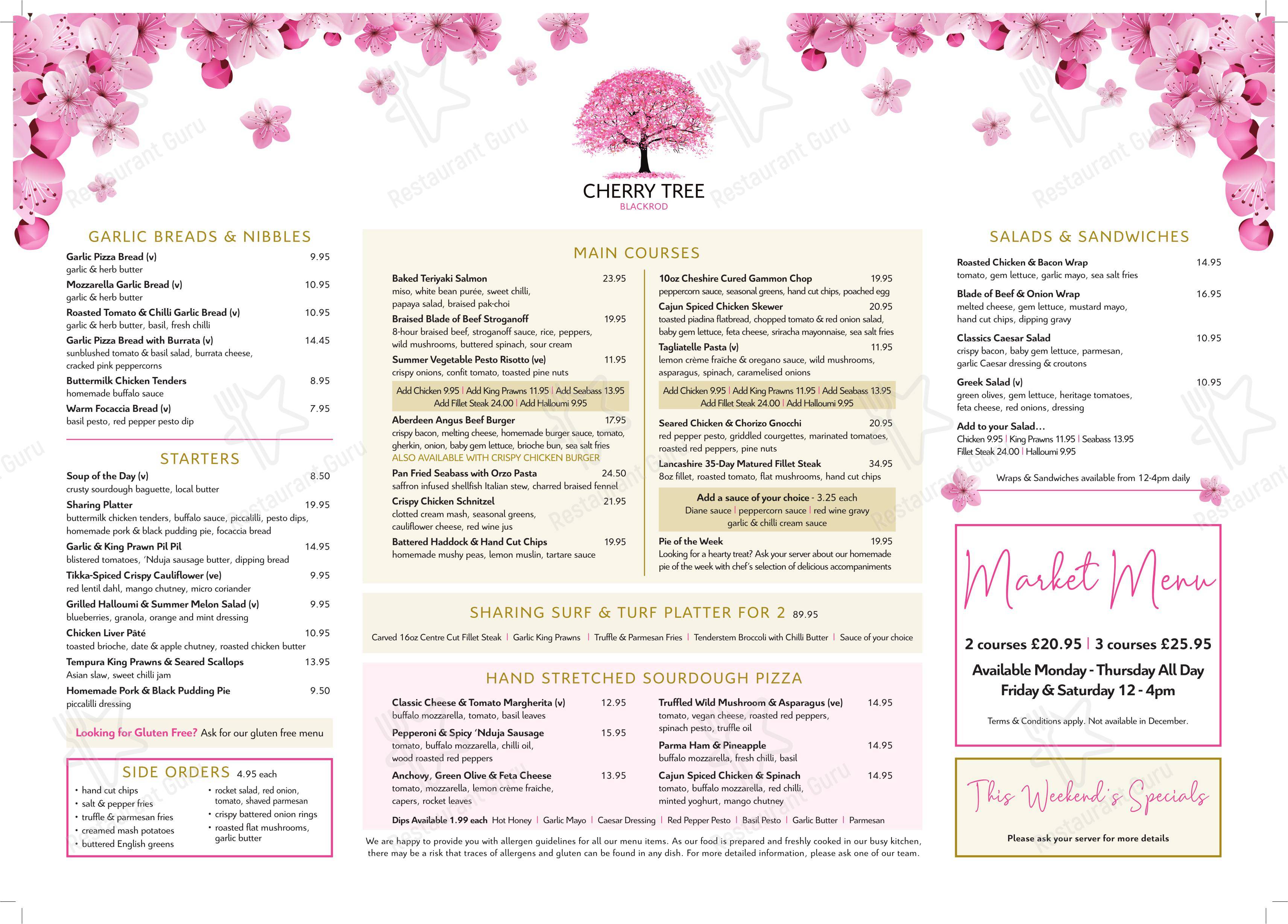 Menu at The Cherry Tree pub & bar, Blackrod