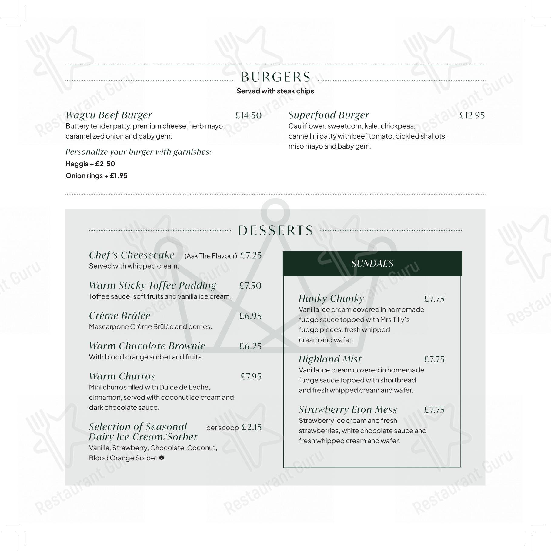 Menu at The Coronation Restaurant, Gorebridge
