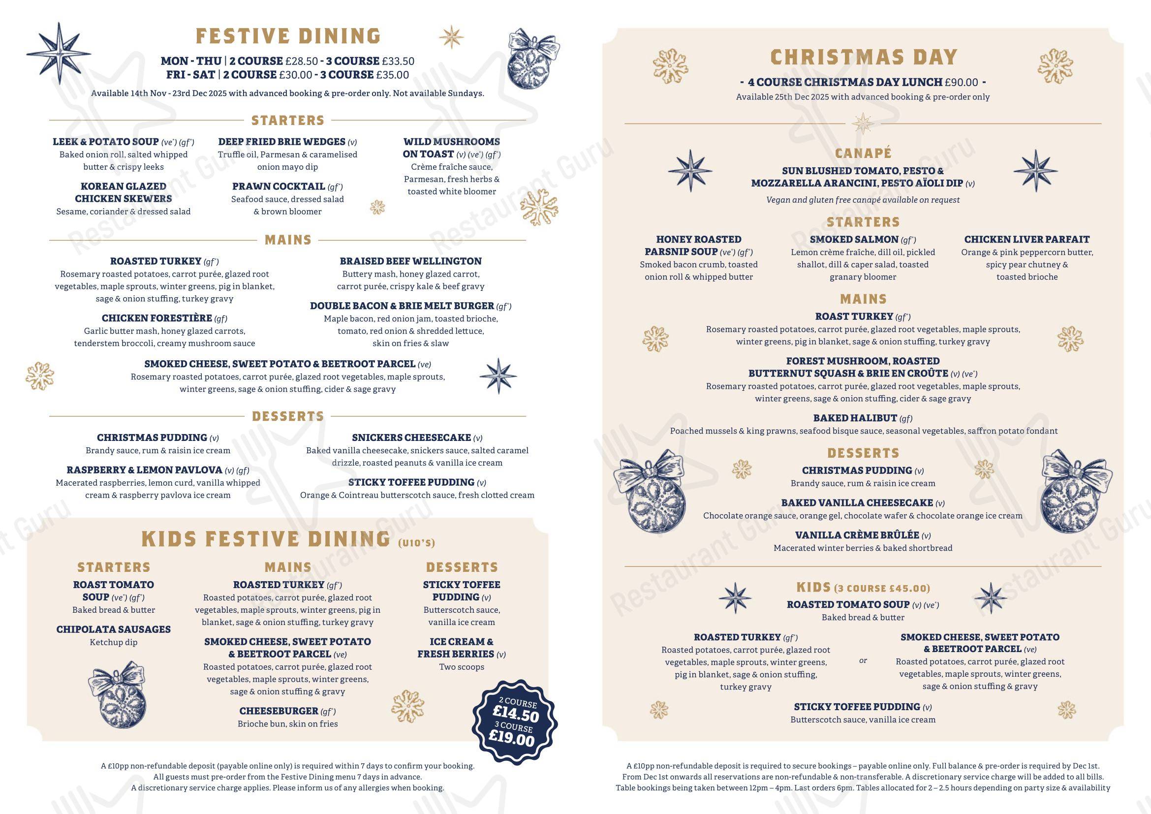 Menu at The Queens Hotel pub & bar, Lytham Saint Annes