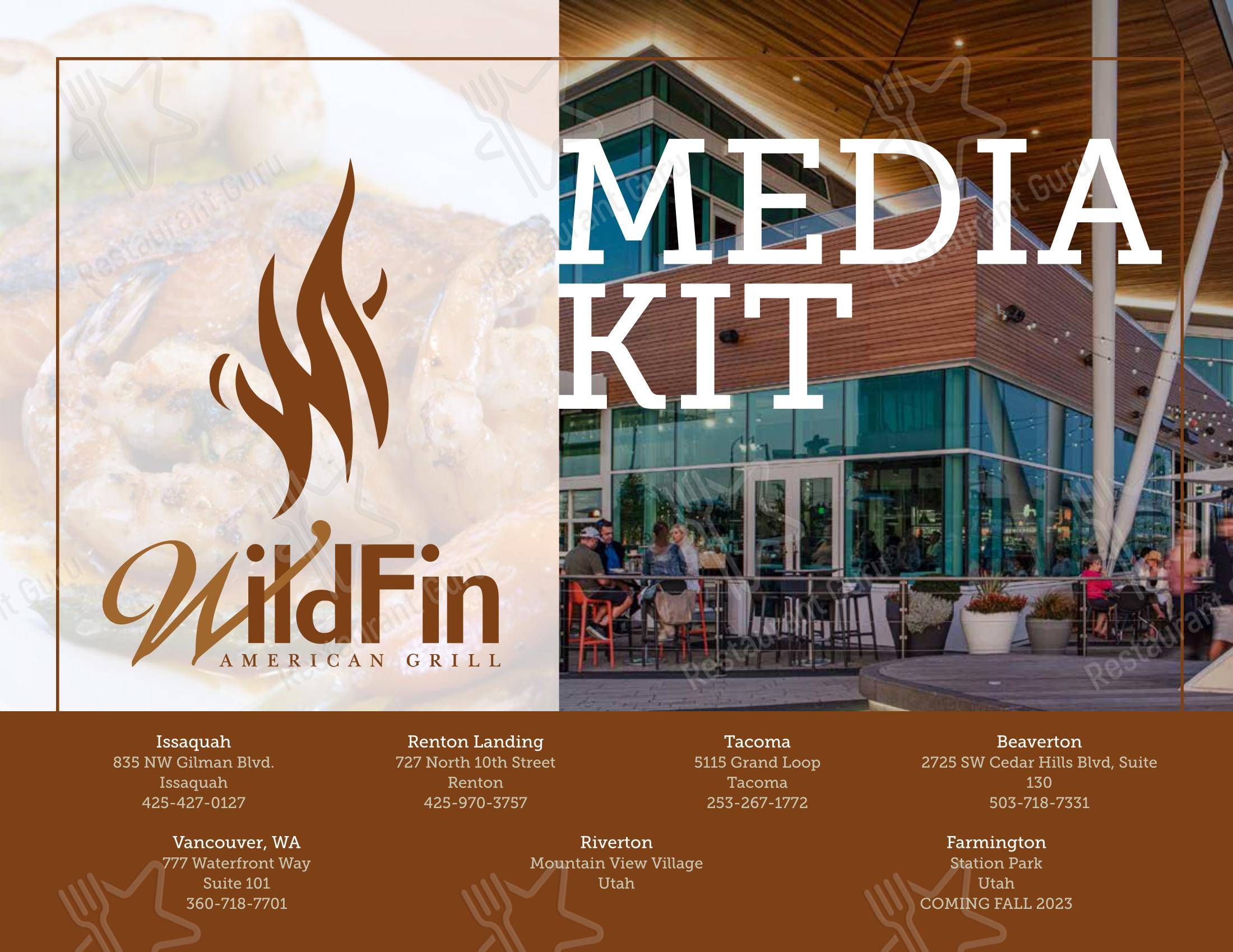 Menu at WildFin American Grill - Beaverton pub & bar, Beaverton