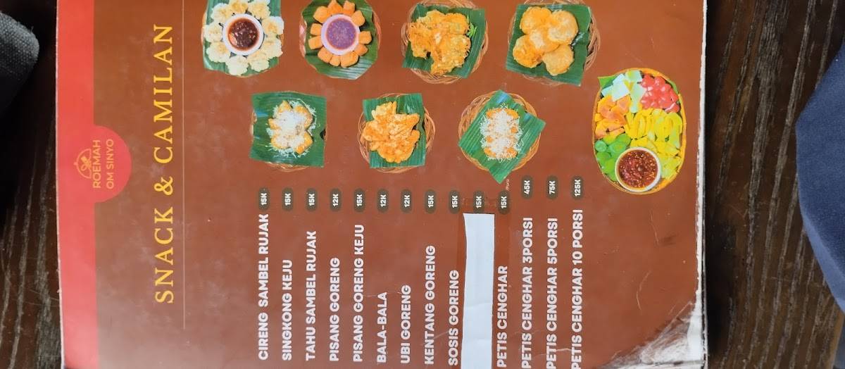 Menu at roemah om sinyo, Sukabumi