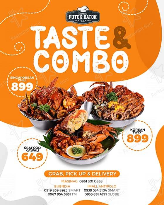Menu at Yumboss Putok Batok unli seafood, meat & crab restaurant, Makati