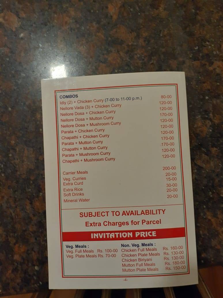 Menu at vijay kitchen, Bengaluru