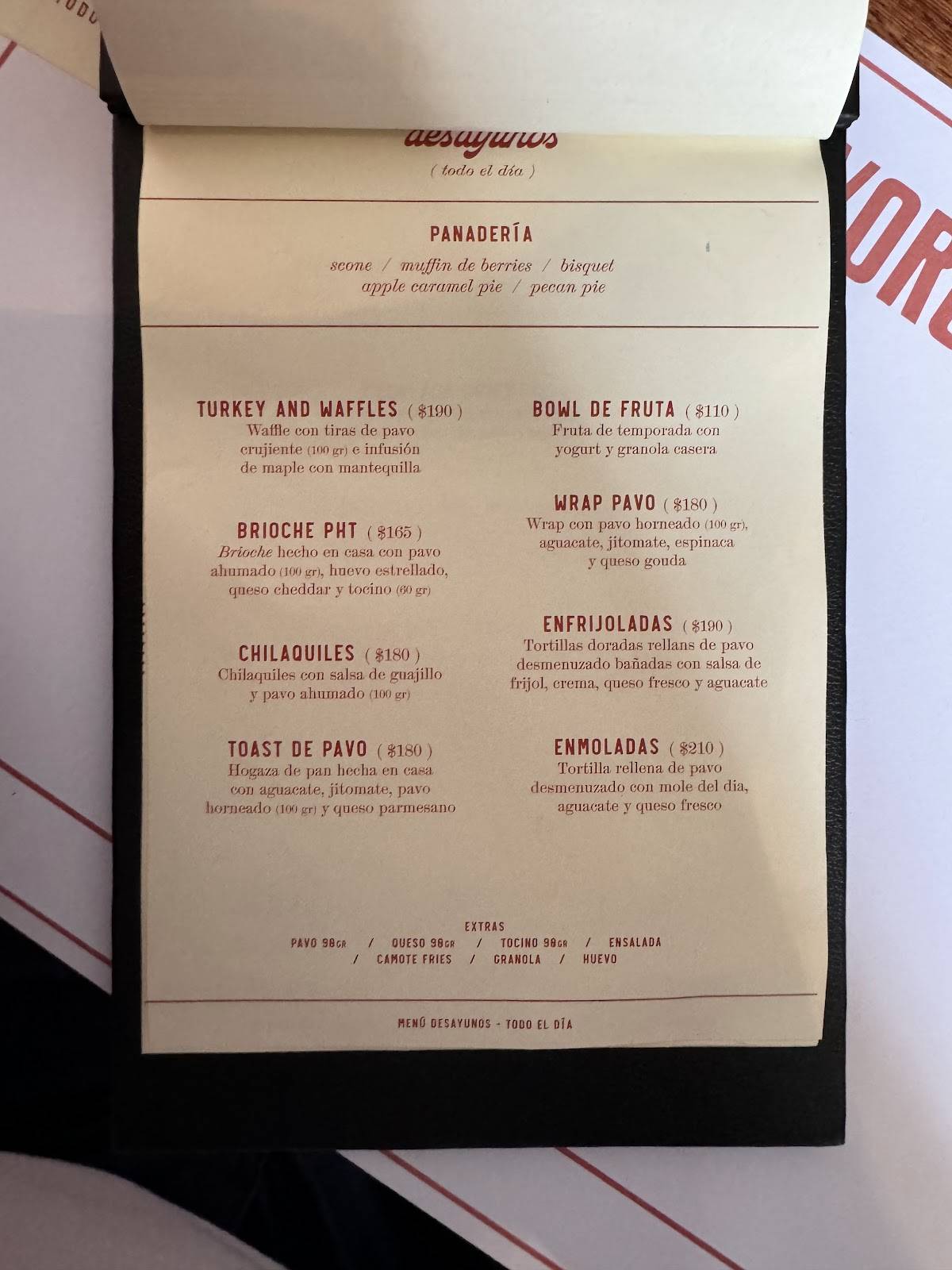 Menu at Pavo Rosso pub & bar, Naucalpan