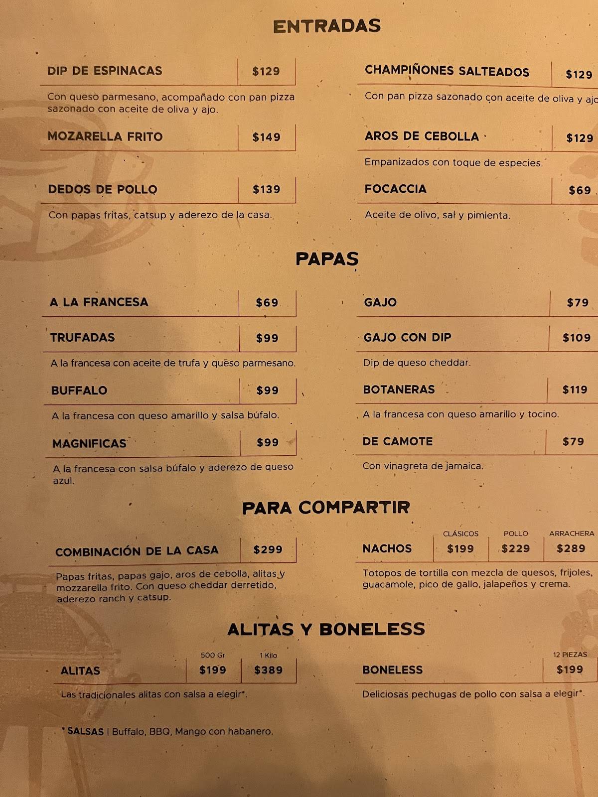 Menu at , Cabo San Lucas