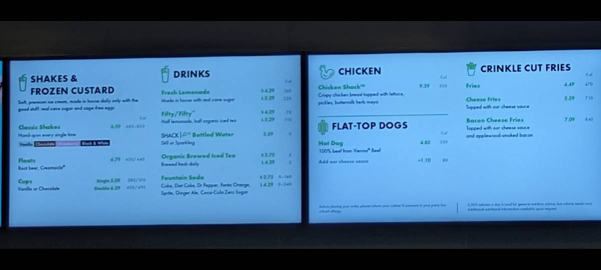 Menu at , Union