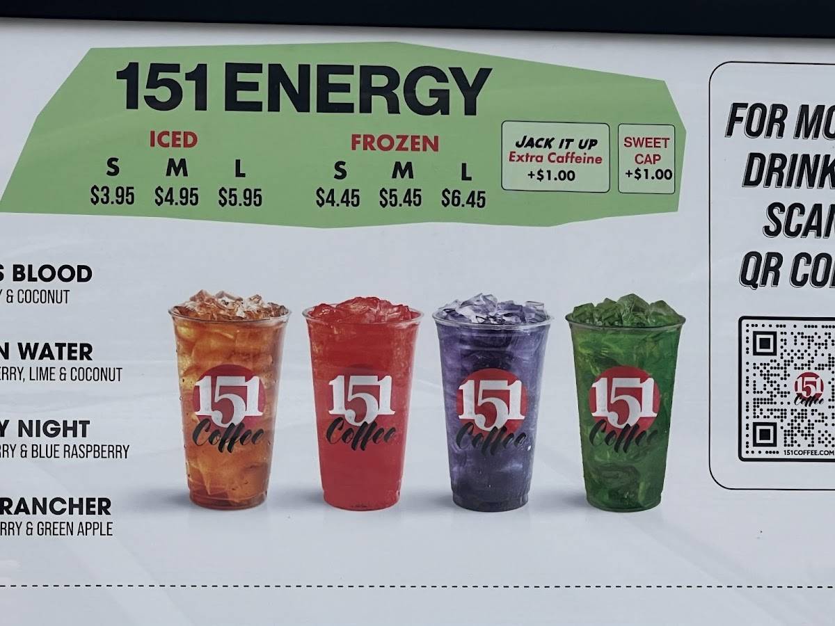 Menu at 151 Coffee restaurant, Flower Mound