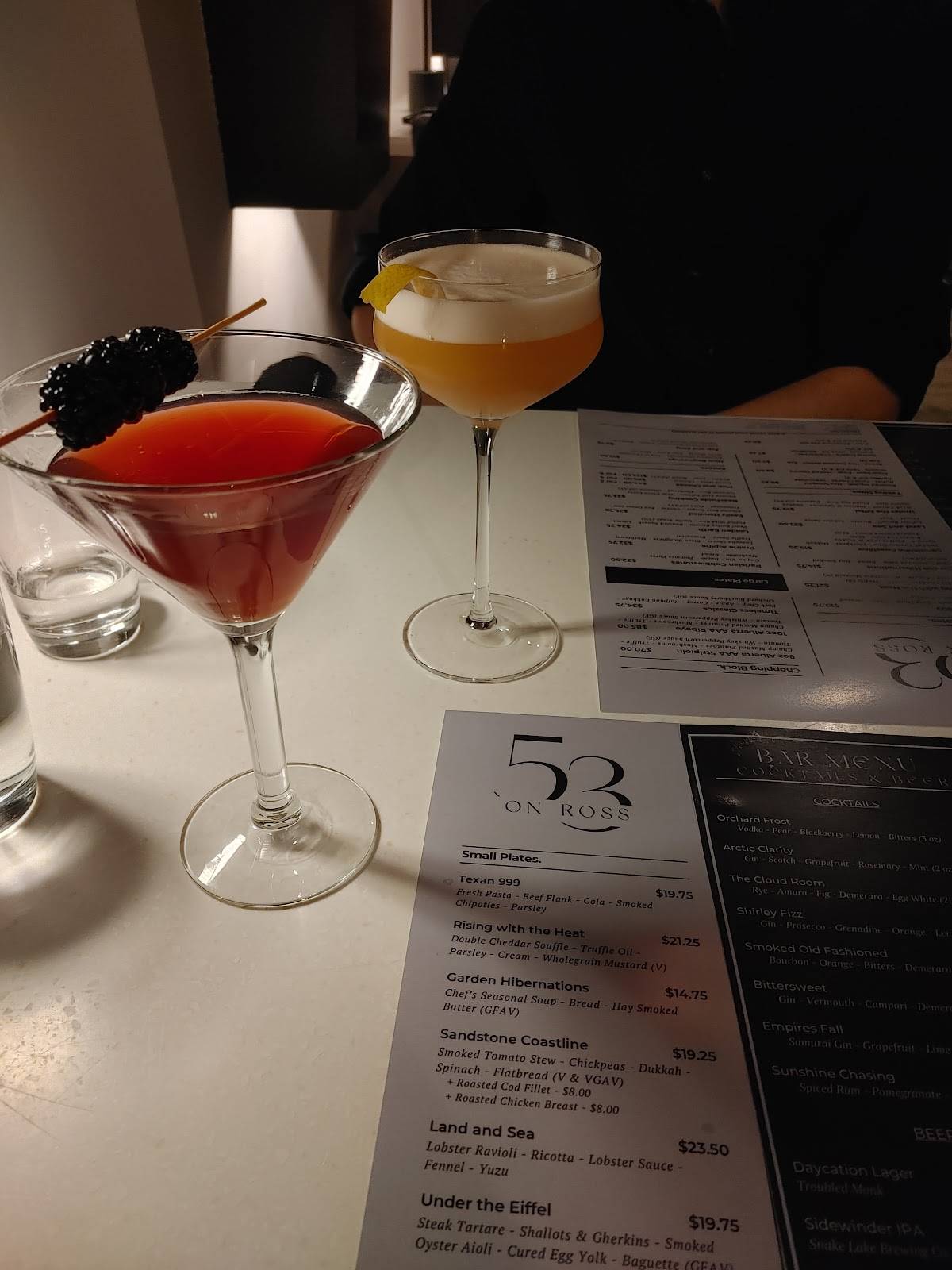 Menu at 53 on Ross restaurant, Red Deer