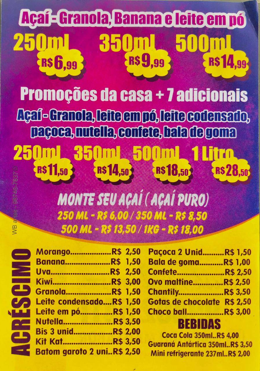 Menu em Açai BH Mais Sabor pub & Bar, Belo Horizonte