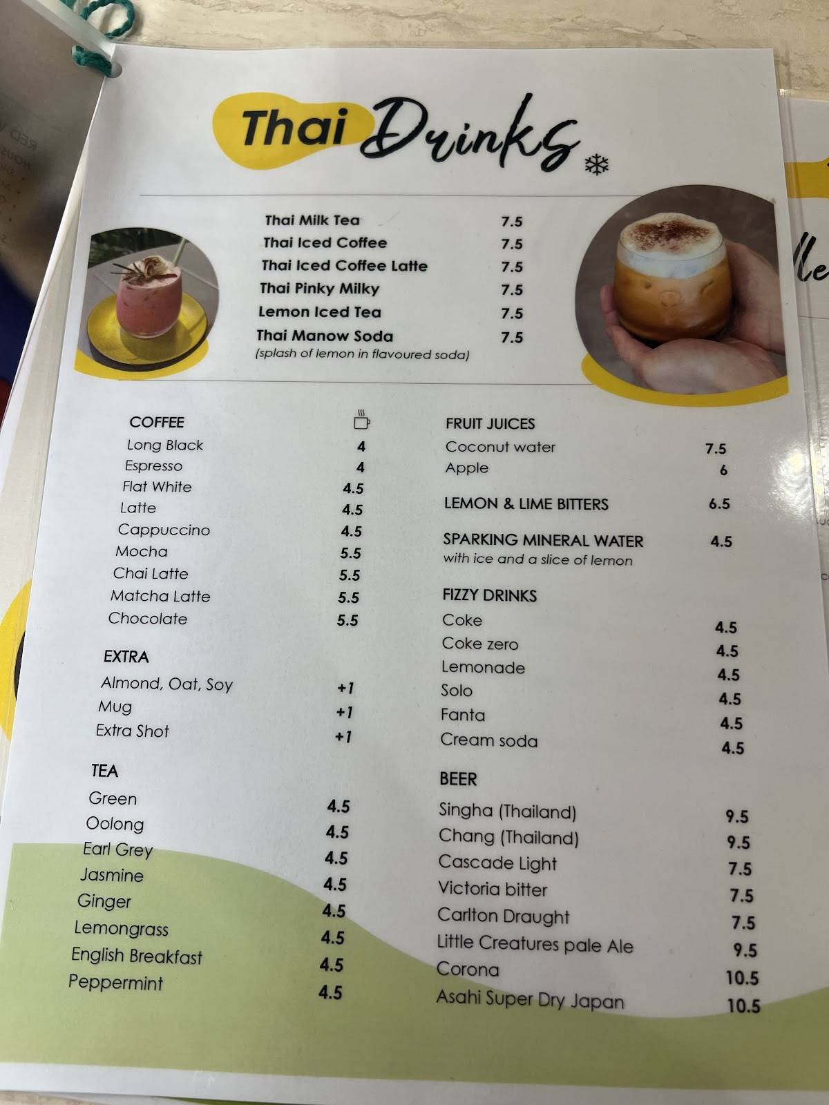 Menu at A day in BKK - Williamstown restaurant, Williamstown