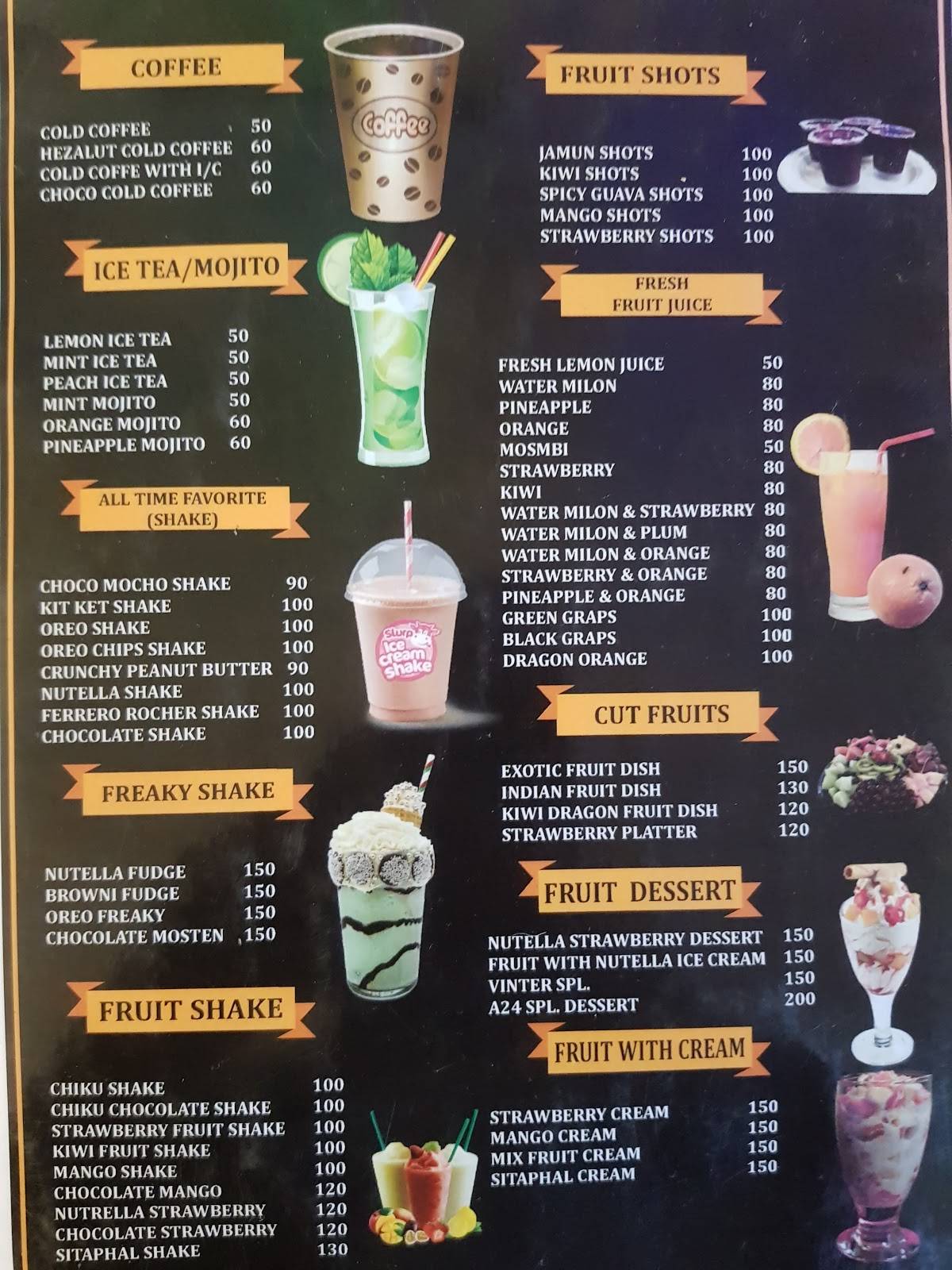 Menu at A24 Food Zone & Cafe, Ahmedabad