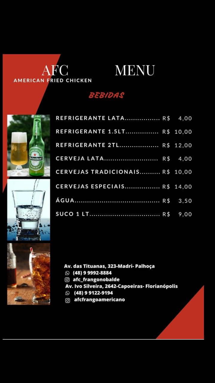 Menu at AFC - American Fried Chicken Peravoor, Peravoor