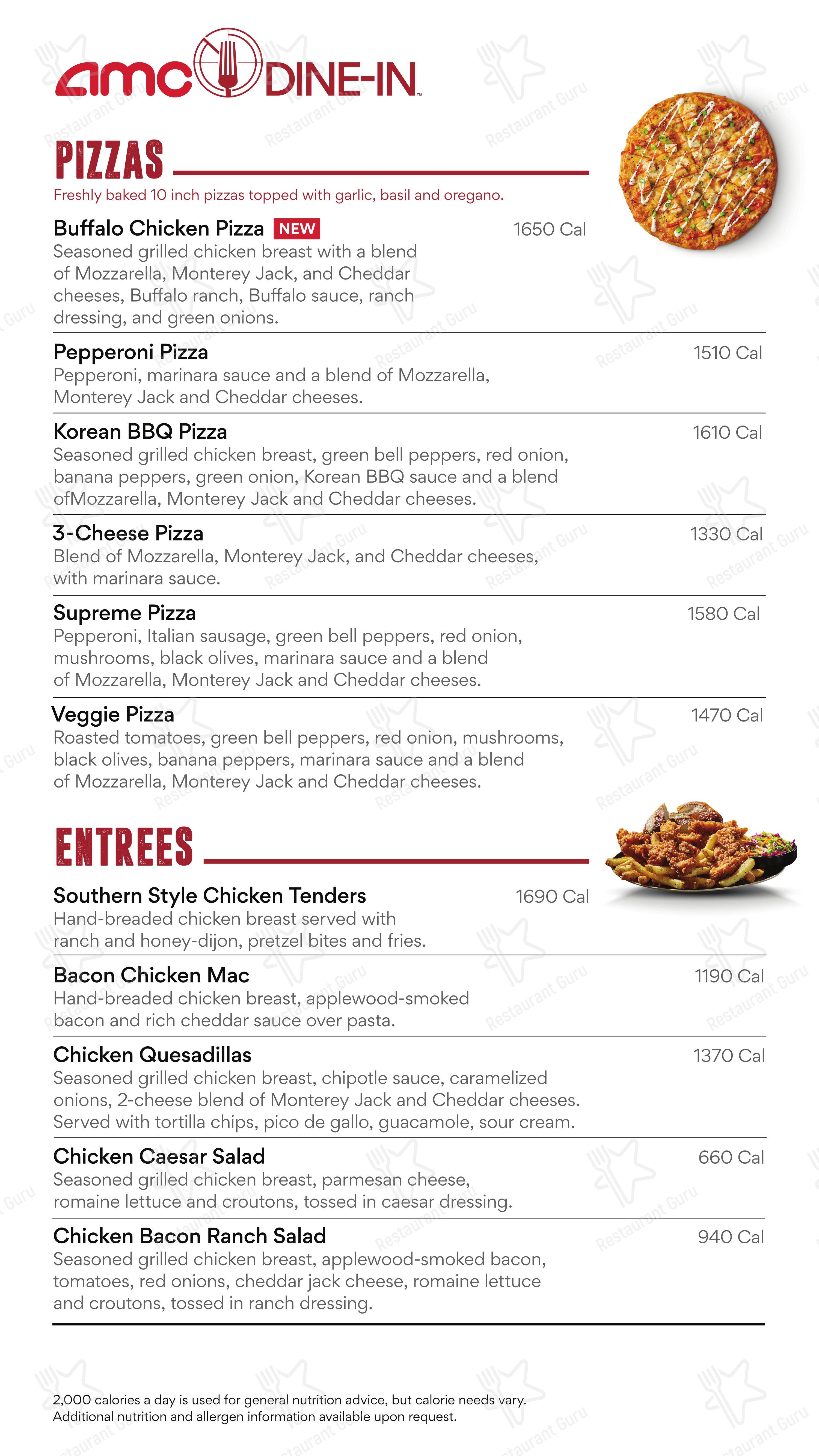 Menu at AMC DINE-IN Disney Springs 24 pub & bar, Orlando