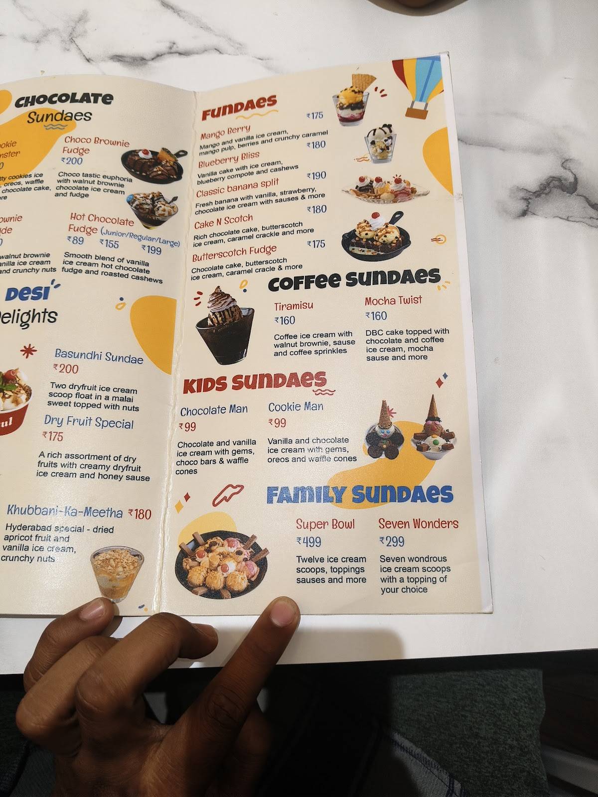 Menu at AMUL ICE CREAM PARLOUR PRODDATUR, Proddatur