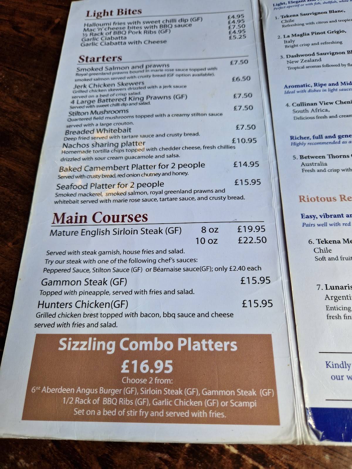 Menu at ANCHOR INN pub & bar, Great Barford, High St