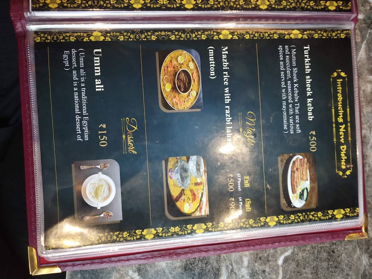 Menu at Aazebo - The Royal Arabian Restaurant Tolichowki, Hyderabad
