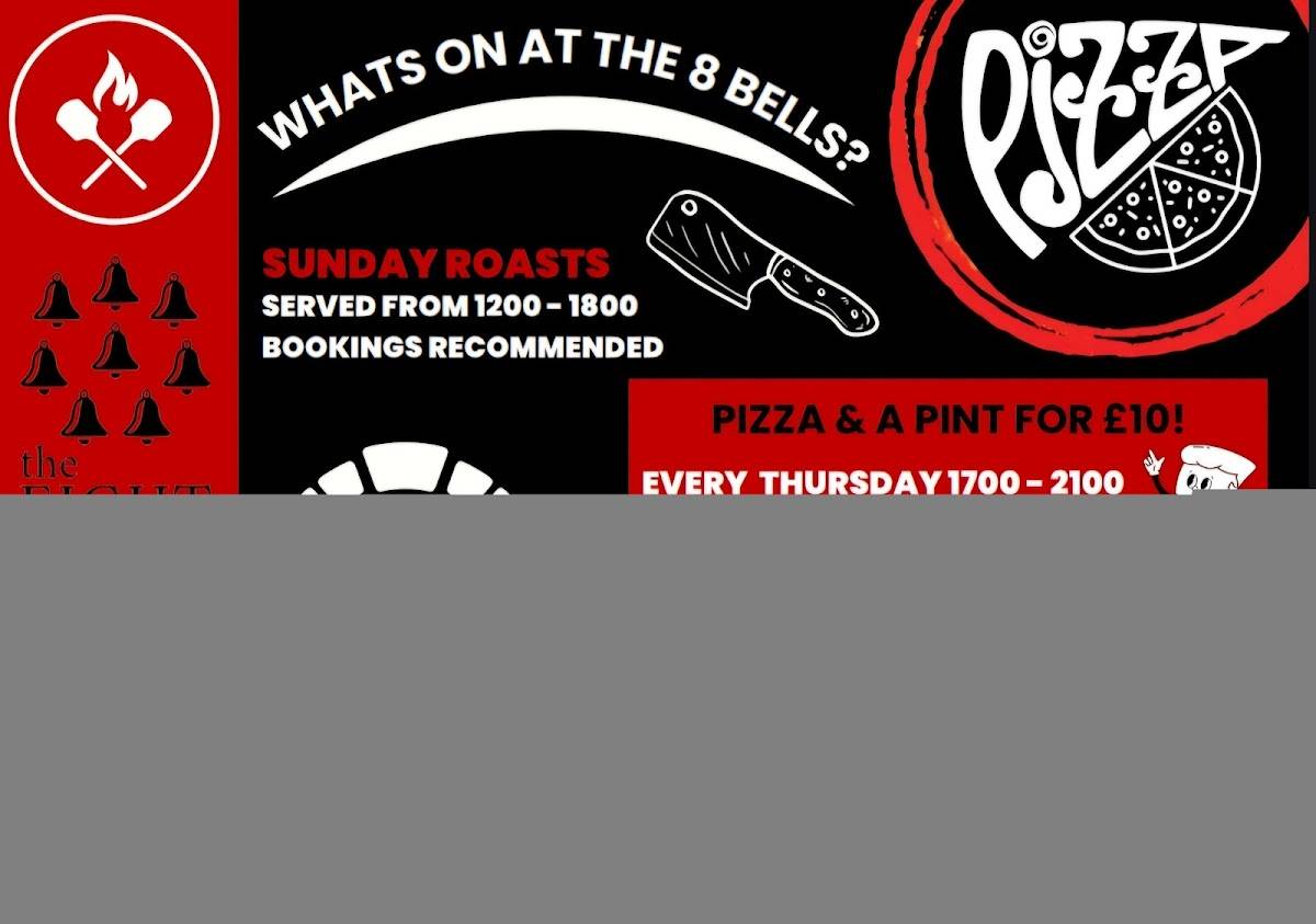 Menu at The Eight Bells pub & bar, Abbotsley, High St